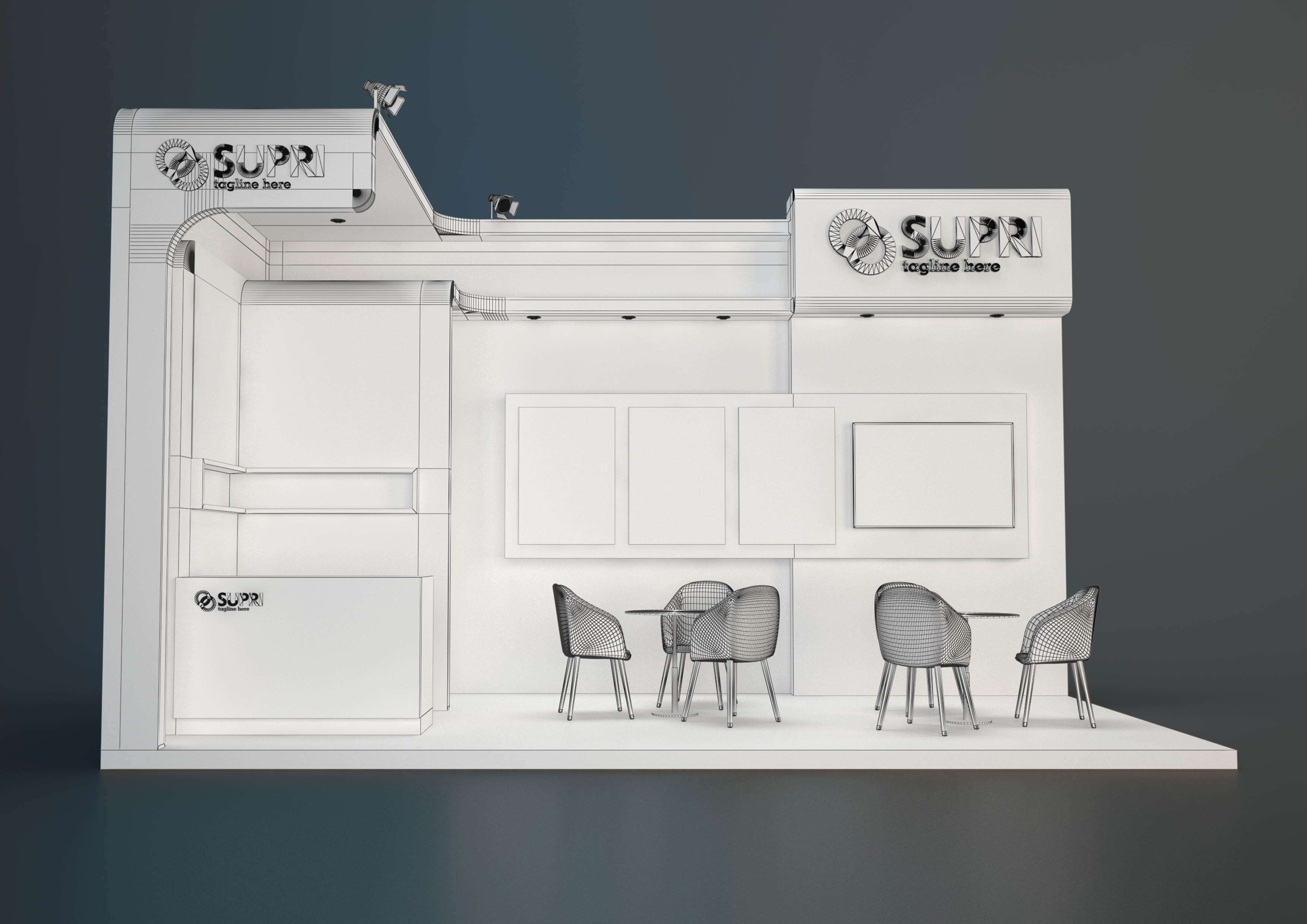 modelo 3d STAND EXPOSITIVO 18 m2 - TurboSquid 1640188