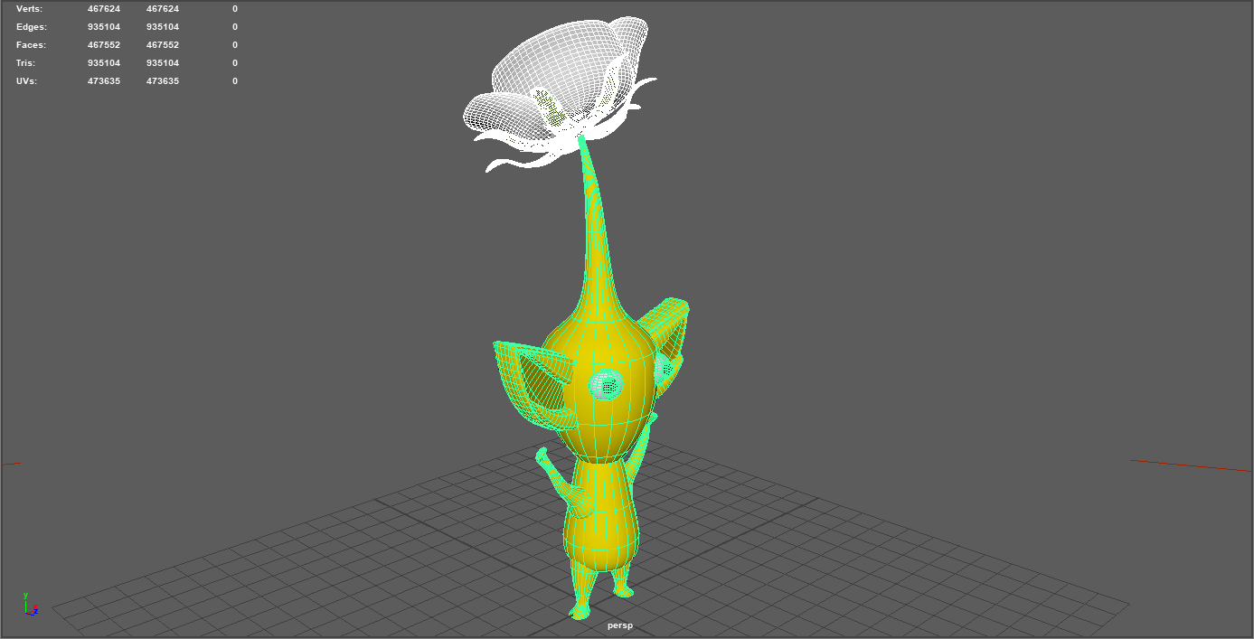 Yellow flower pikmin 3D model - TurboSquid 1640214