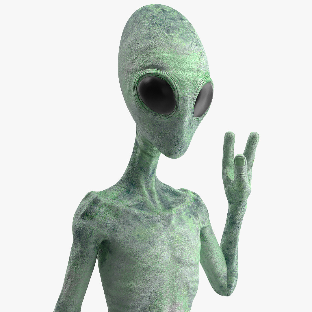 Green alien rigged 3D model - TurboSquid 1640258