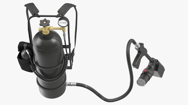 Modern portable backpack flamethrower 3D - TurboSquid 1640599