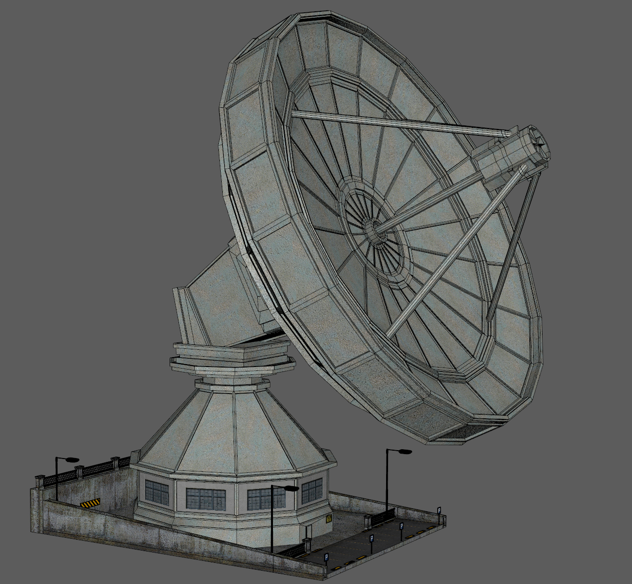 Radio telescope 3D model - TurboSquid 1640642