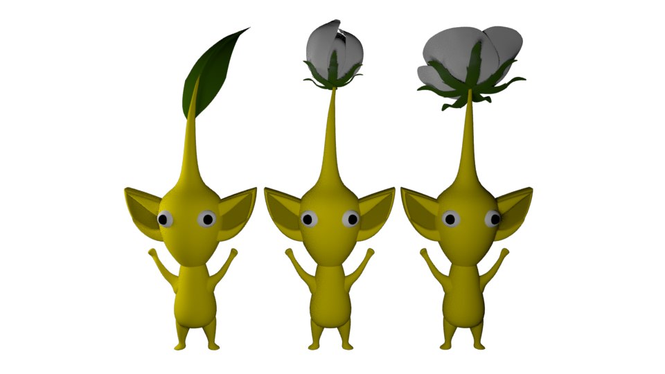 3D yellow pikmin model - TurboSquid 1640705