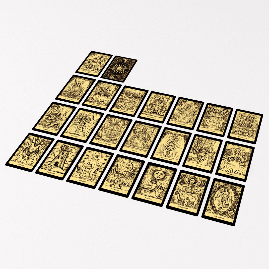 3D model golden tarot cards - - TurboSquid 1636803