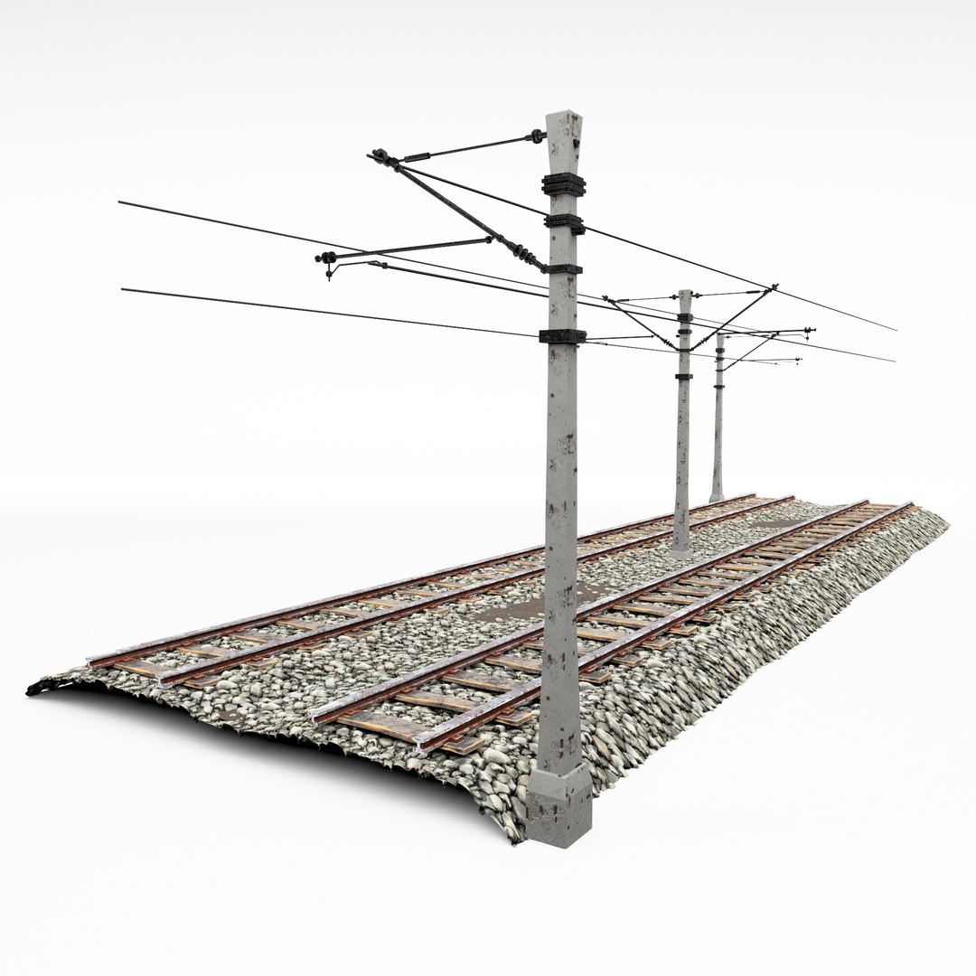 Pacote de postes de trilhos de trem Modelo 3D - TurboSquid 1640986