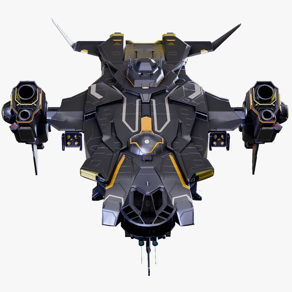 3D gunship spaceship rigged battlecruiser - TurboSquid 1641080