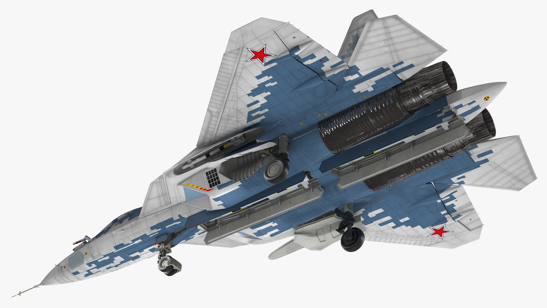 SU 57 Stealth Jet Fighter Pixel Camouflage Modelo 3D - TurboSquid 1641153