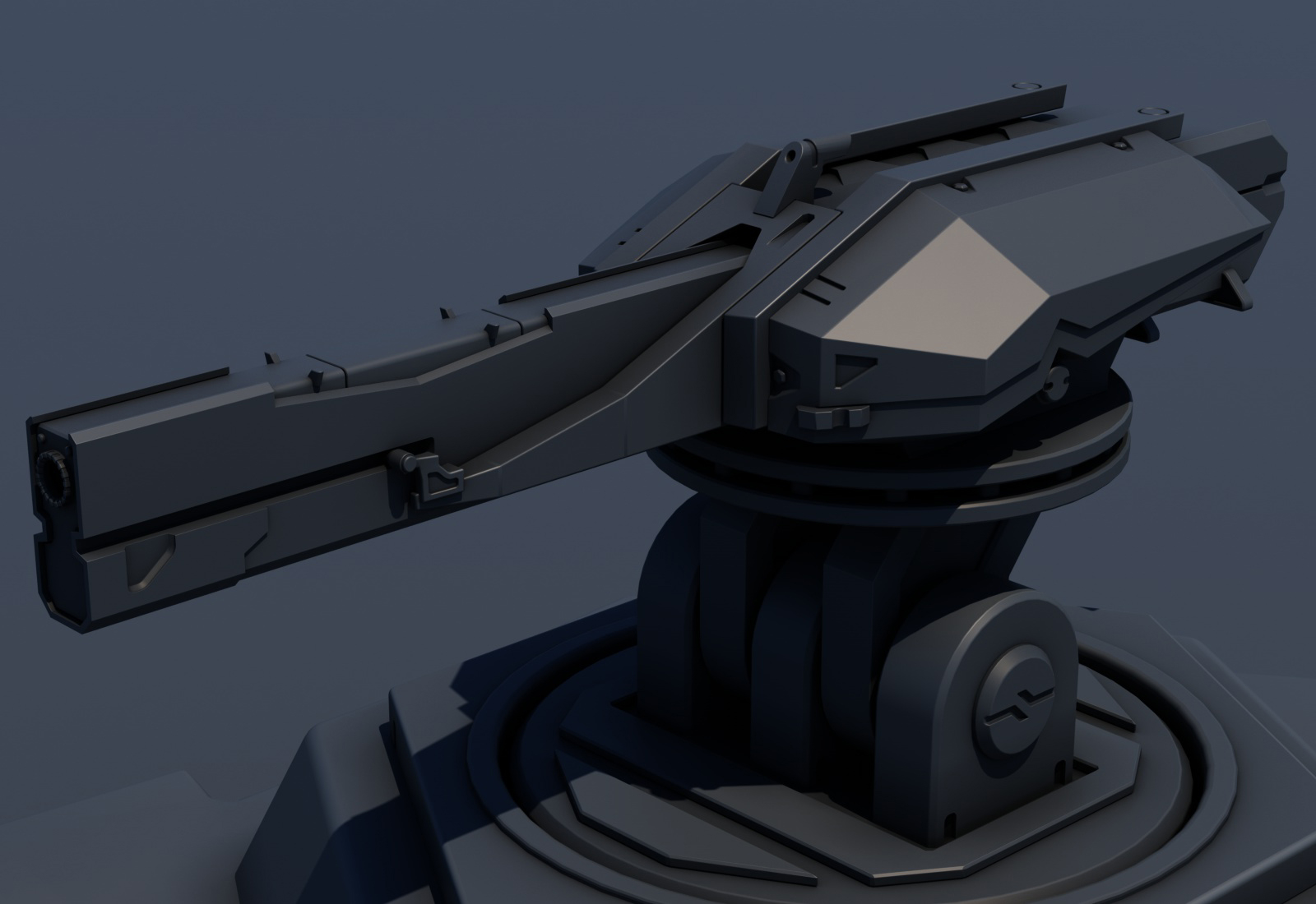 Railgun turret 3D model - TurboSquid 1641125
