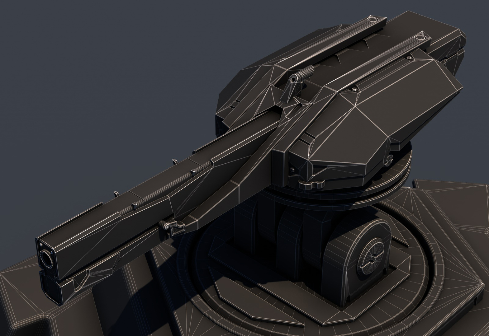 Railgun turret 3D model - TurboSquid 1641125