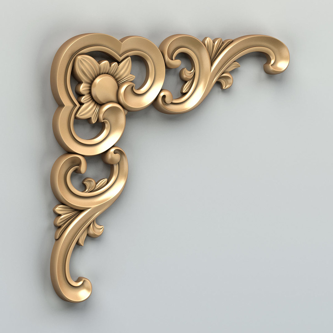 3D cnc carved molding model - TurboSquid 1641374