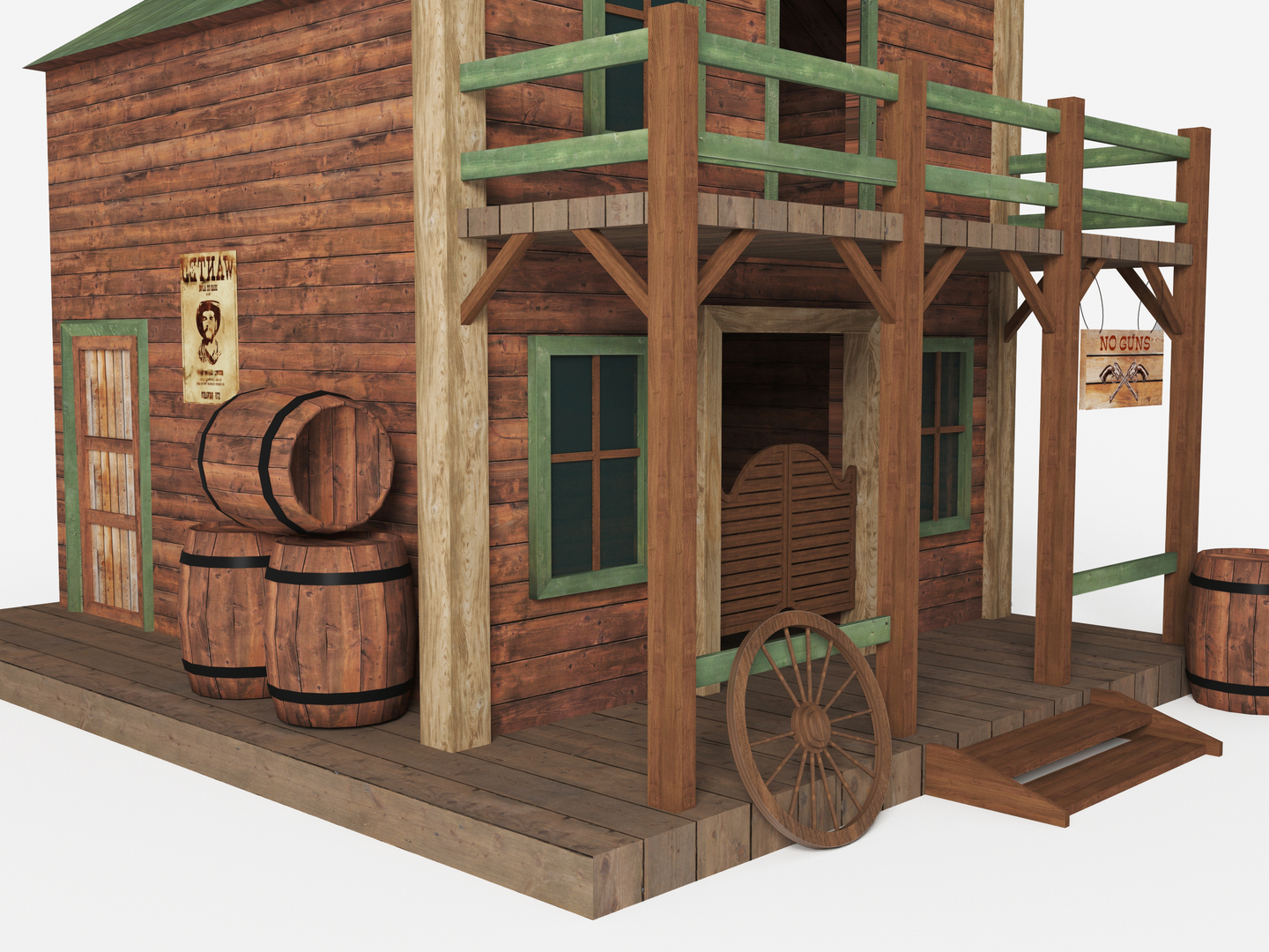 Western building model - TurboSquid 1473318