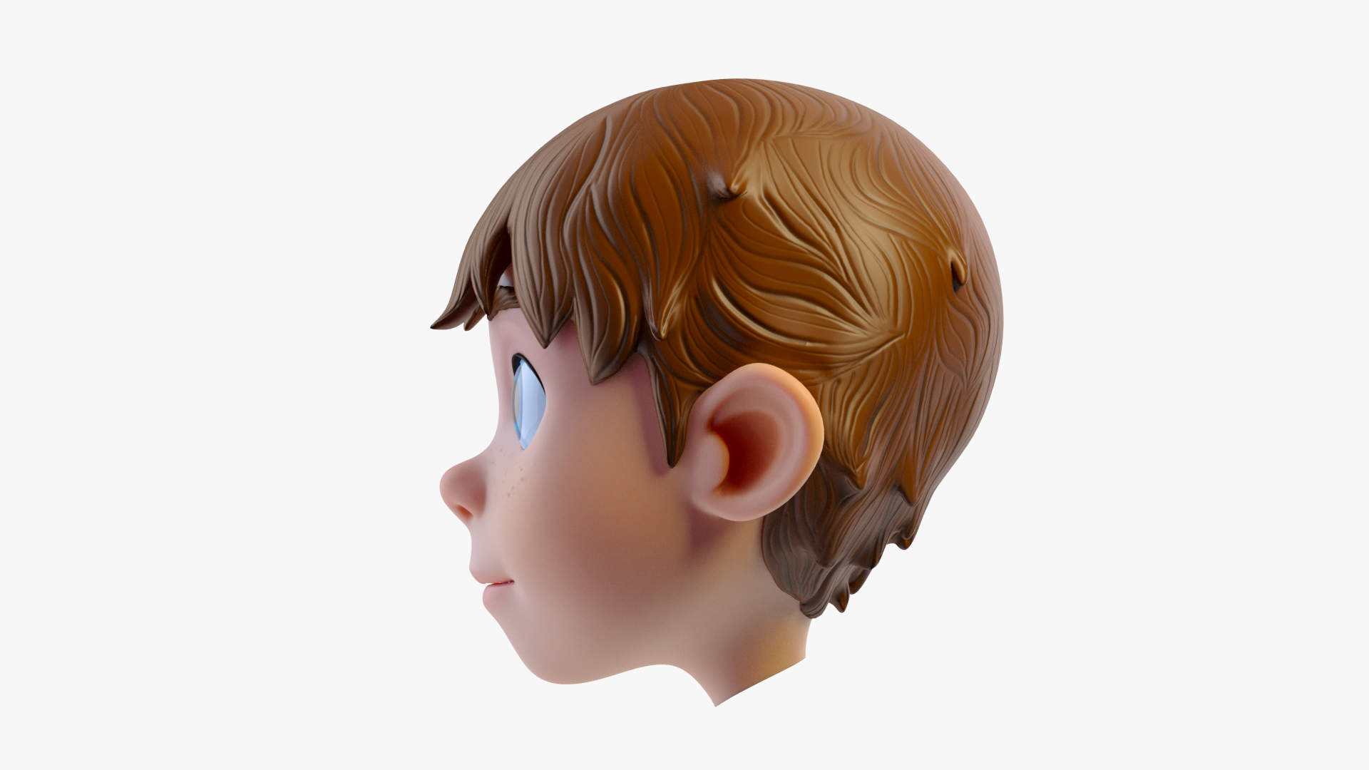 3D model cartoon boys head - TurboSquid 1211379