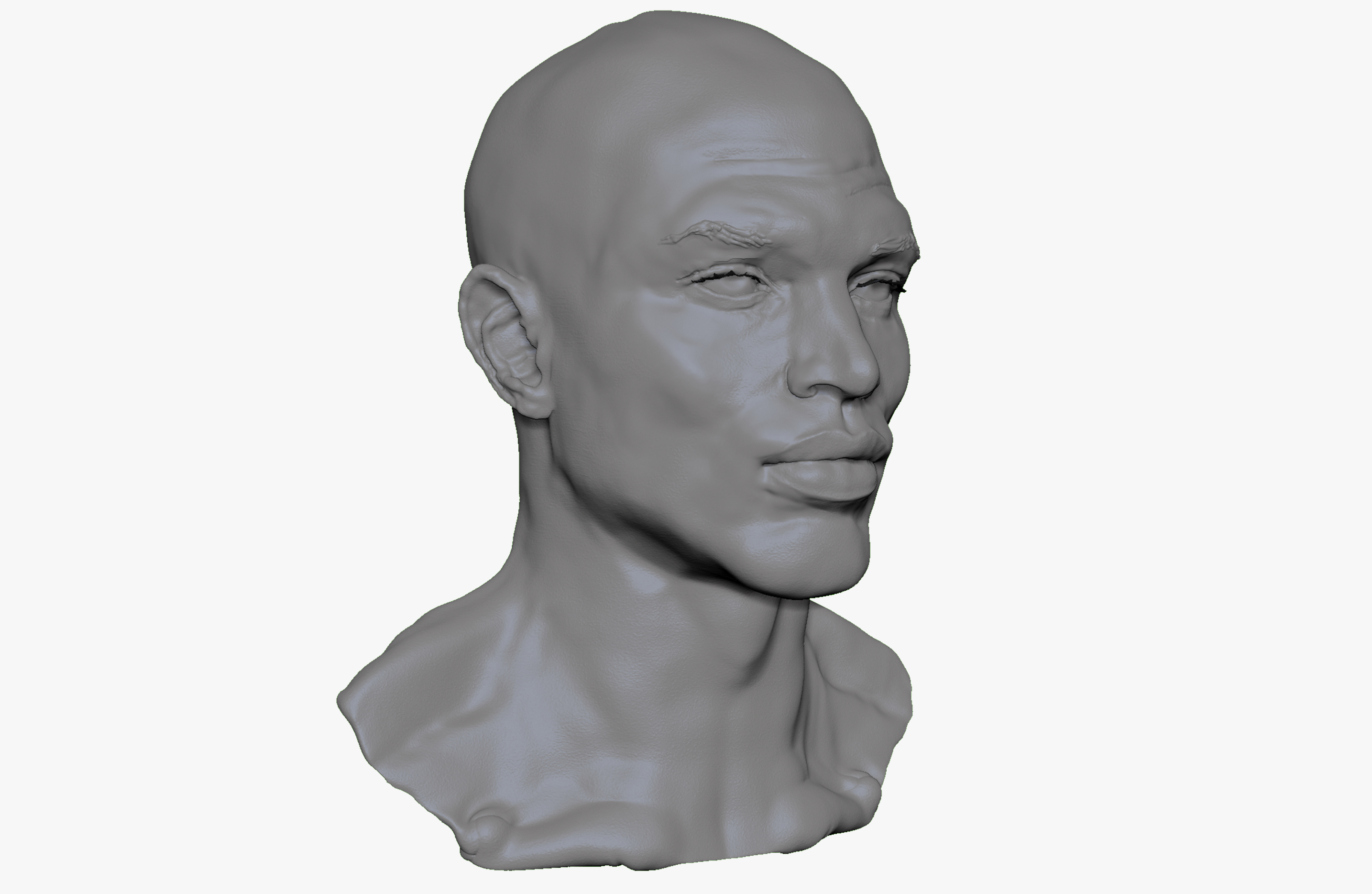Male head 3D model - TurboSquid 1641627