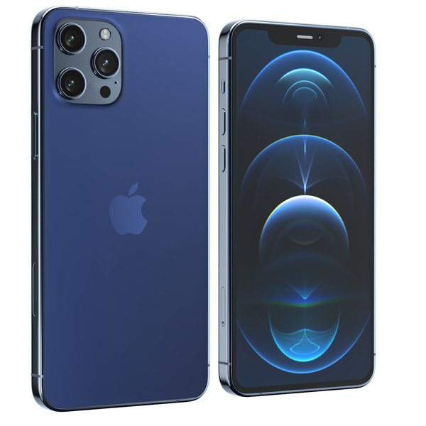 modelo 3d iPhone 12 Pro Azul Pacífico - TurboSquid 1642067