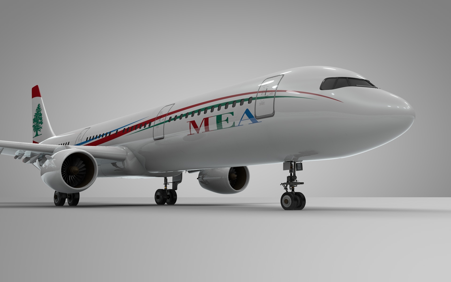 3D a321 neo mea airlines model - TurboSquid 1642101