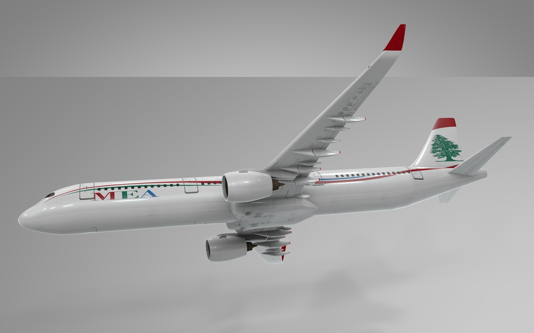 3D a321 neo mea airlines model - TurboSquid 1642101