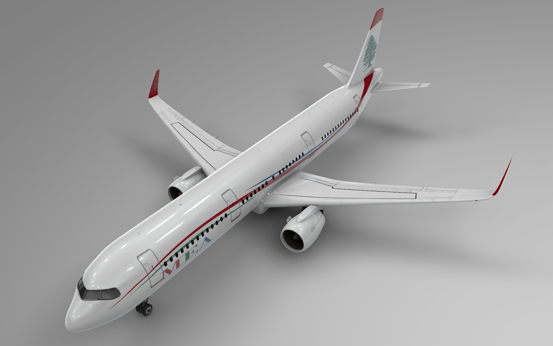 3D a321 neo mea airlines model - TurboSquid 1642101