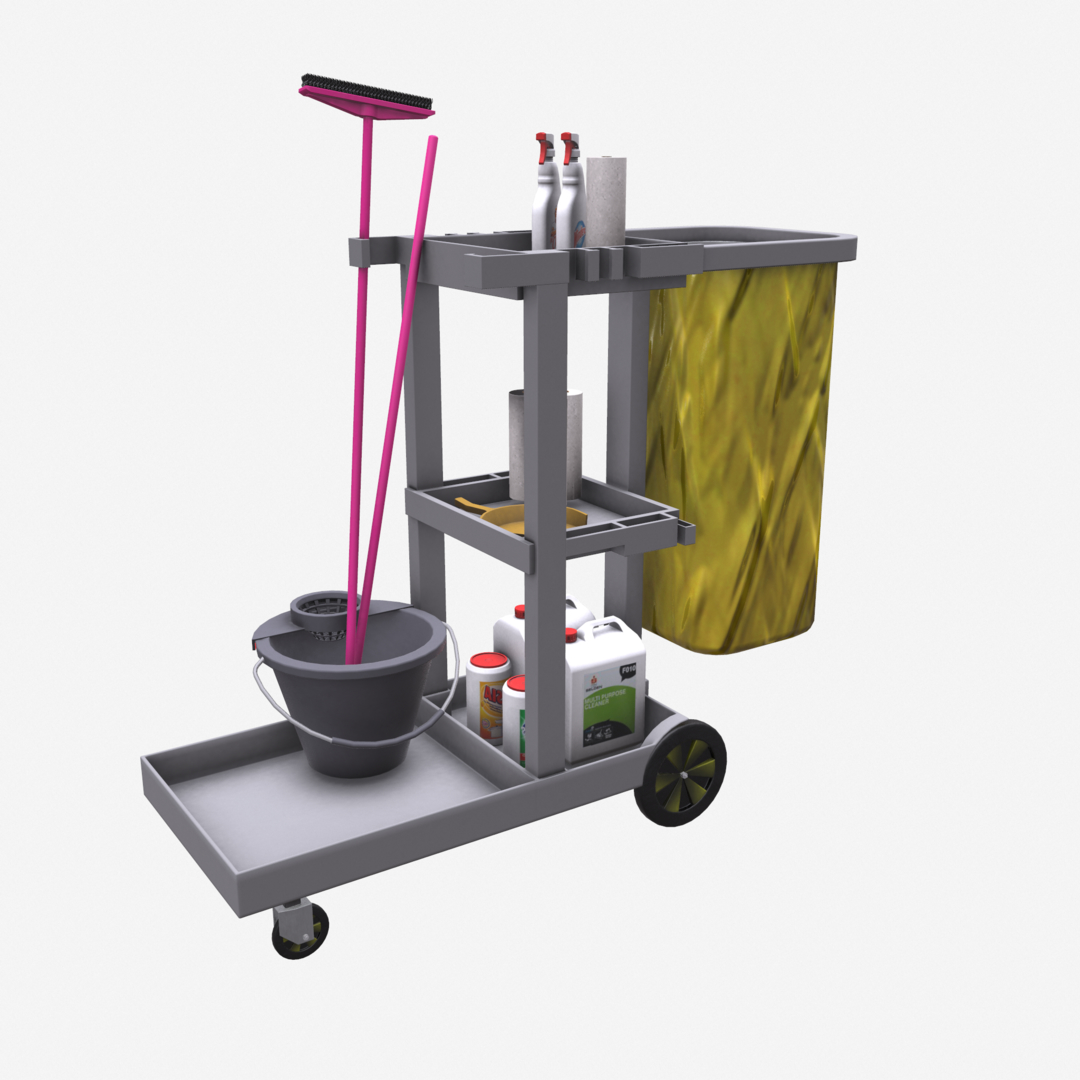 Janitorial cart cleaning 3D - TurboSquid 1642277