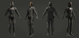 Futuristic soldier 3D model - TurboSquid 1429255