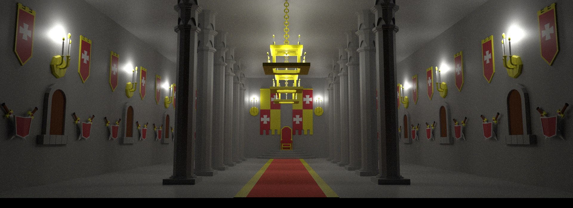 Cartoon castle throne room 3D model - TurboSquid 1642745