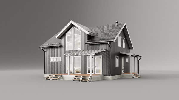 3D model modern cottage house - TurboSquid 1642967