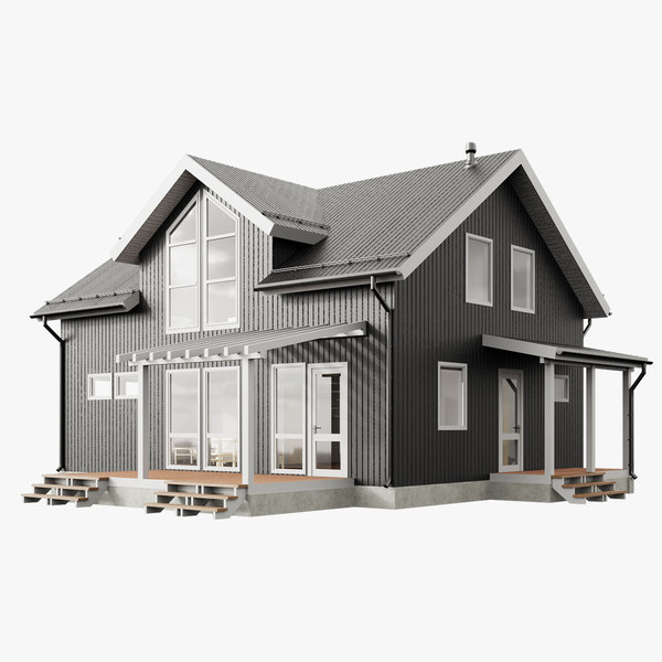 3D model modern cottage house - TurboSquid 1642967