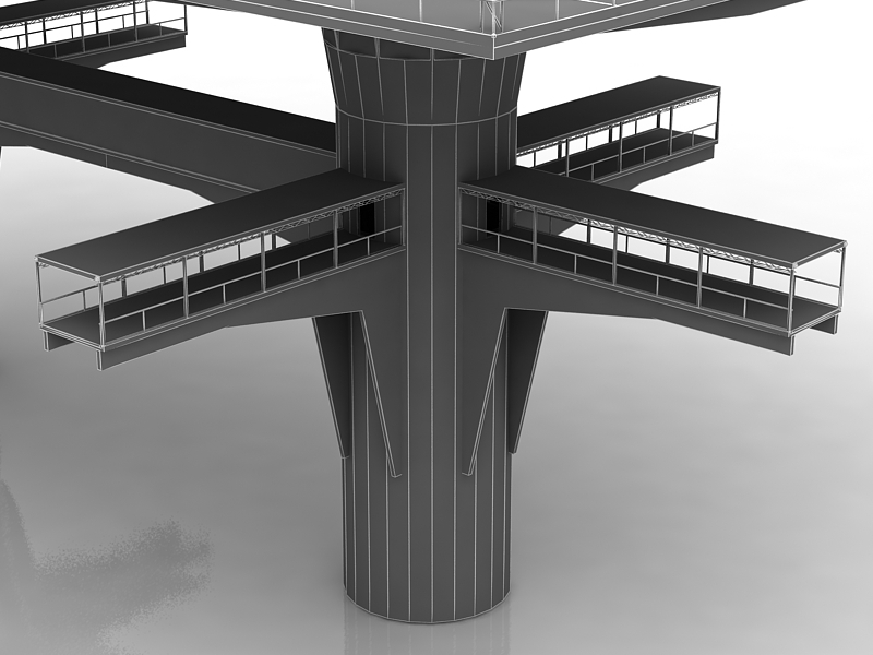 3D landing platform building architecture - TurboSquid 1643012