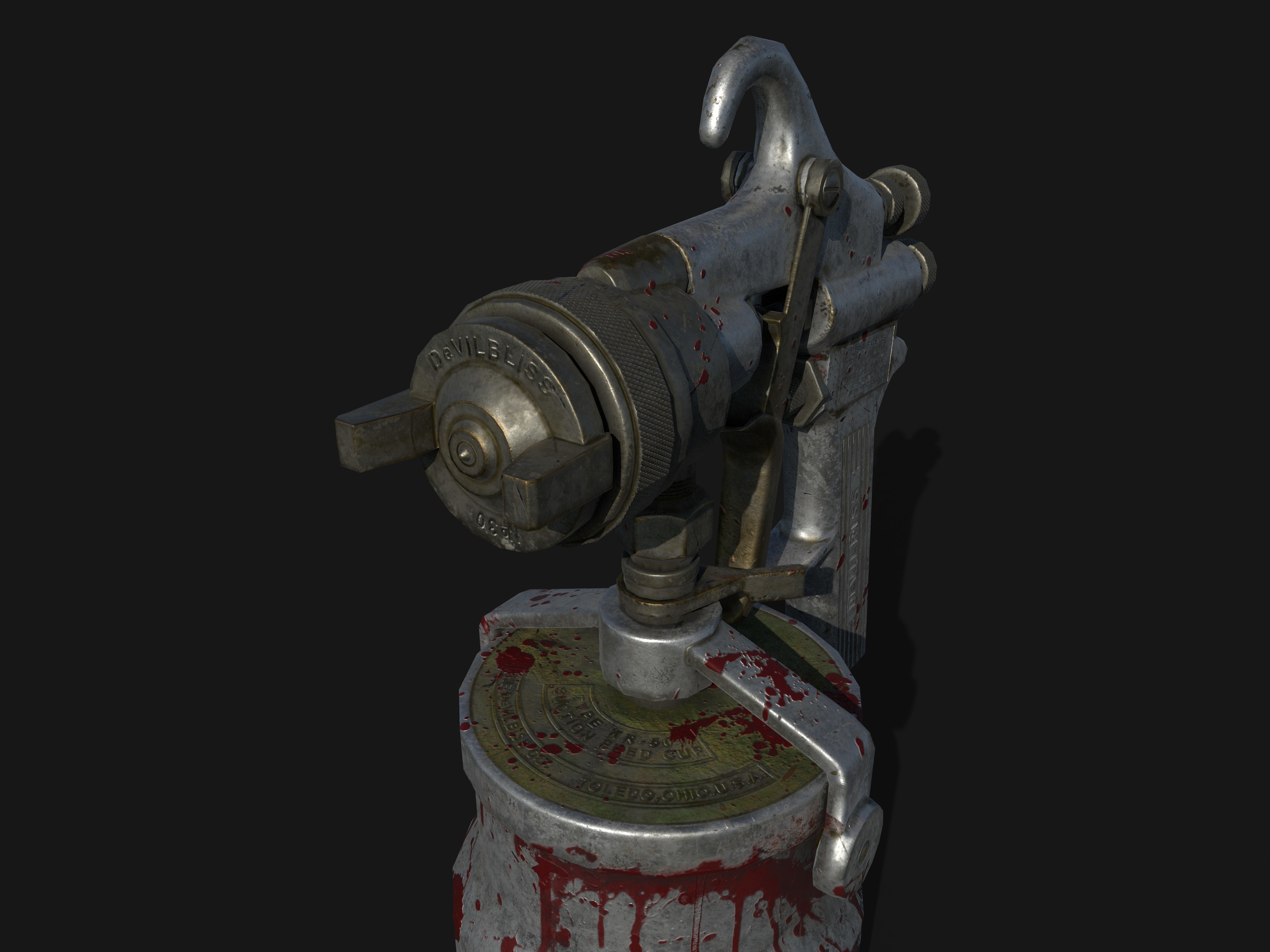 3D vintage devilbiss paint spray gun - TurboSquid 1643194
