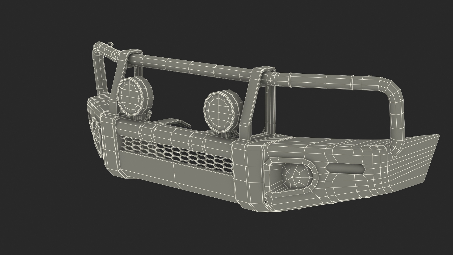 Black steel bullbar 3D model - TurboSquid 1643233