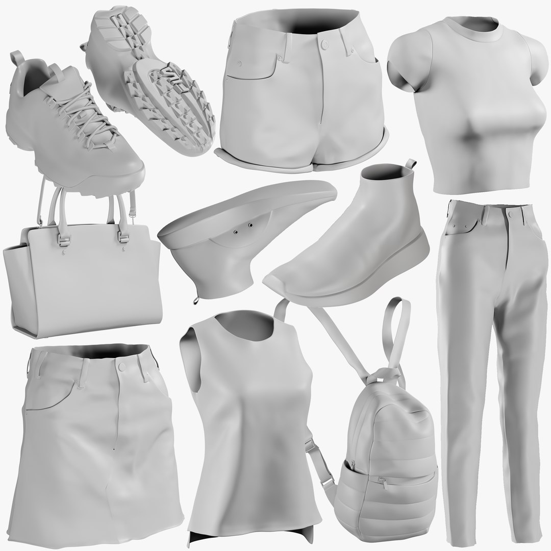 3D mesh clothing mix 12 model - TurboSquid 1643766