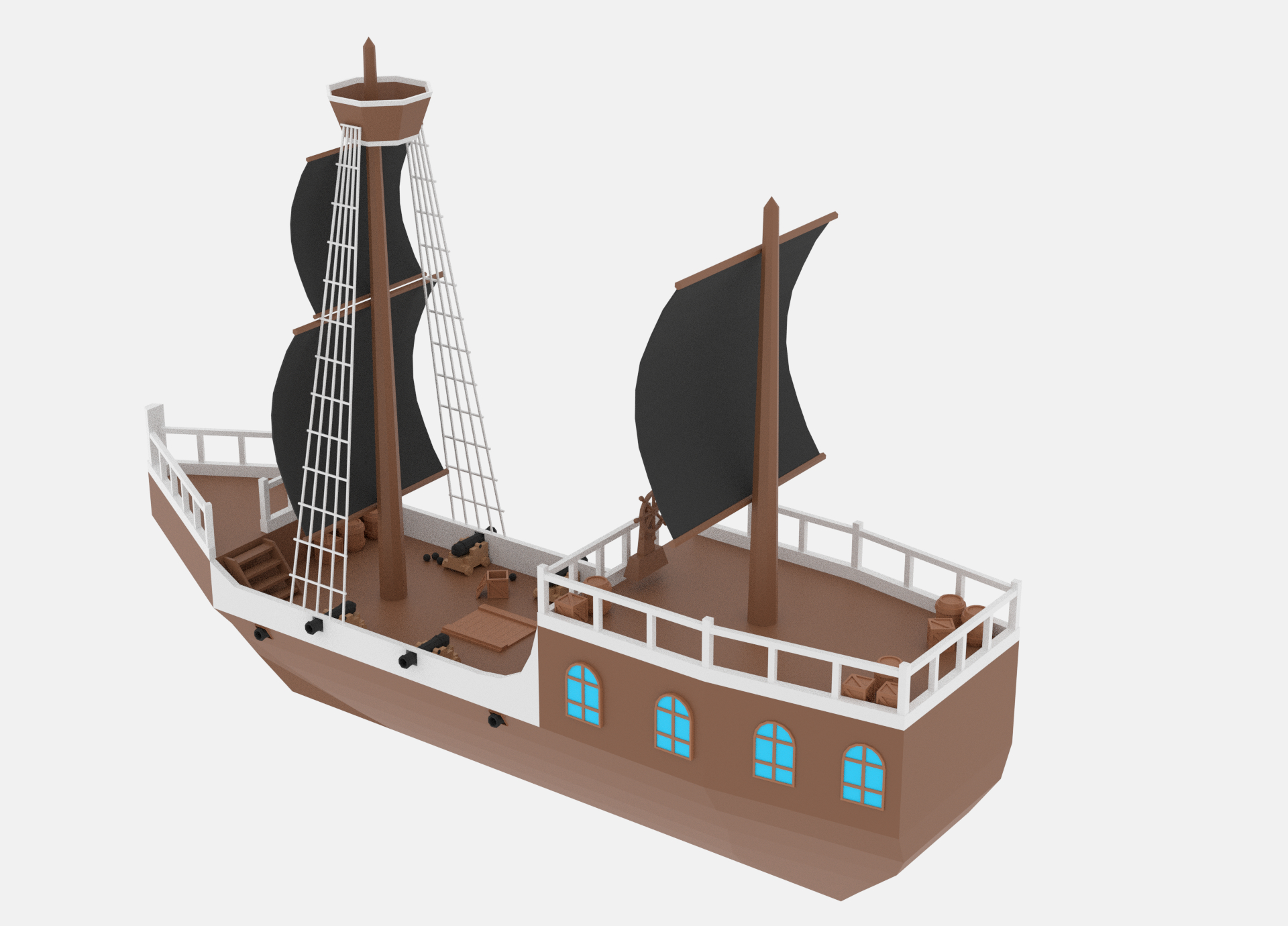 Animowany statek piracki Model 3D - TurboSquid 1643829