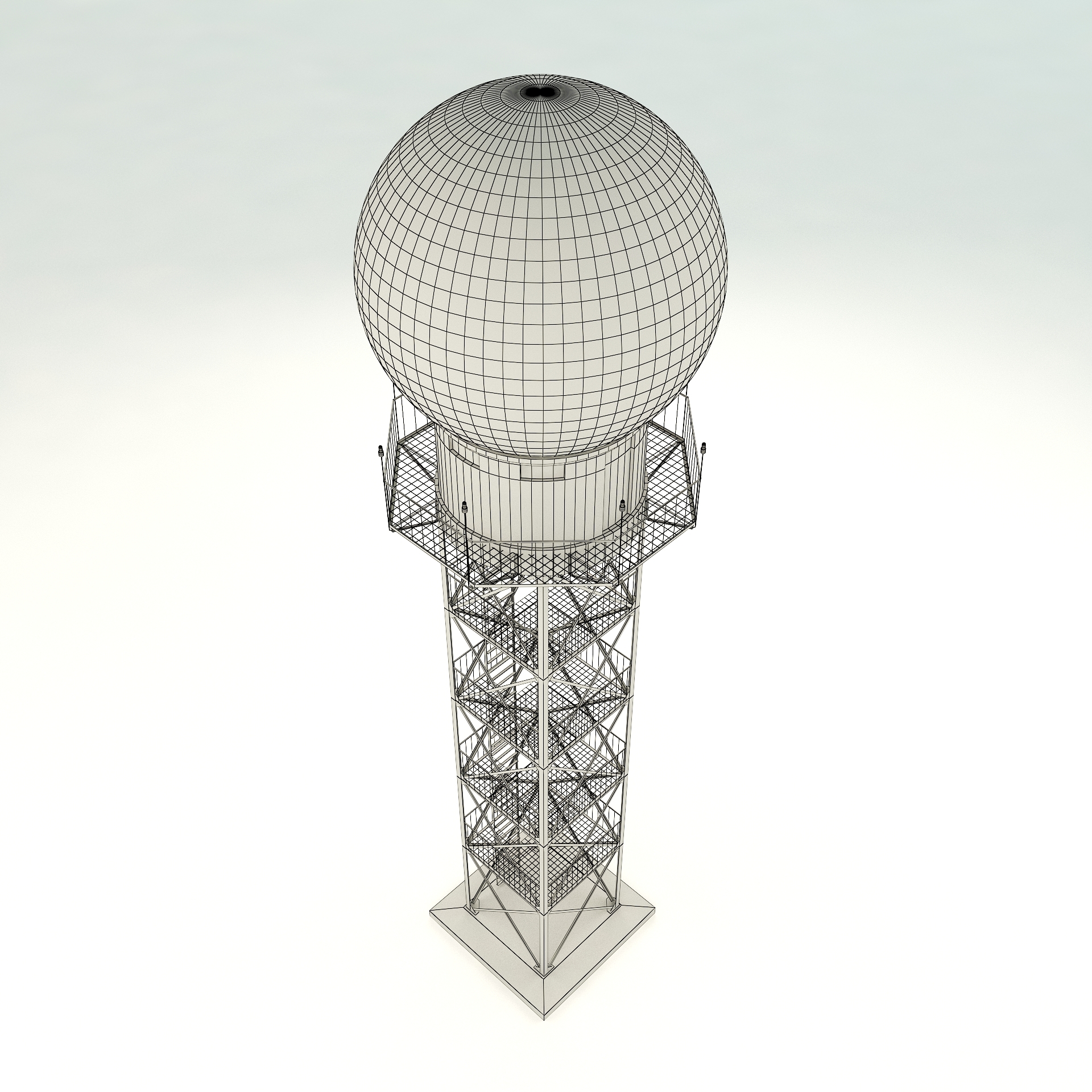 Equipment weather radar 3D model - TurboSquid 1643871