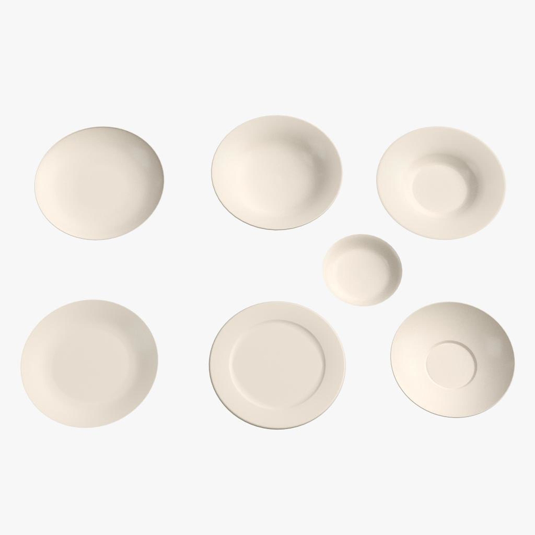 3d bowles dishes set model