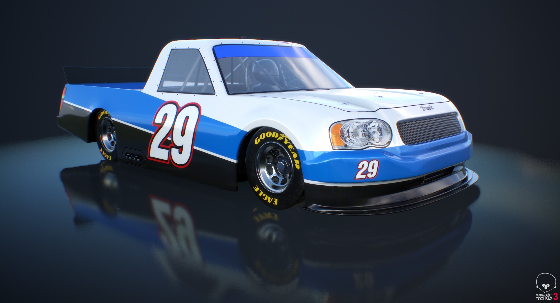Nascar pickup truck race car 3D model - TurboSquid 1644319
