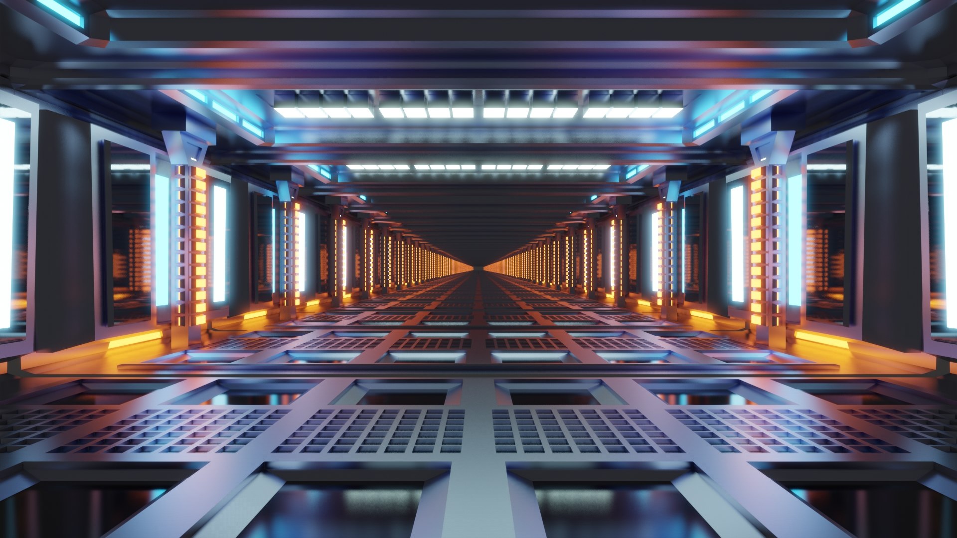 Unendlicher Science-Fiction-Tunnel 3D-Modell - TurboSquid 1644449