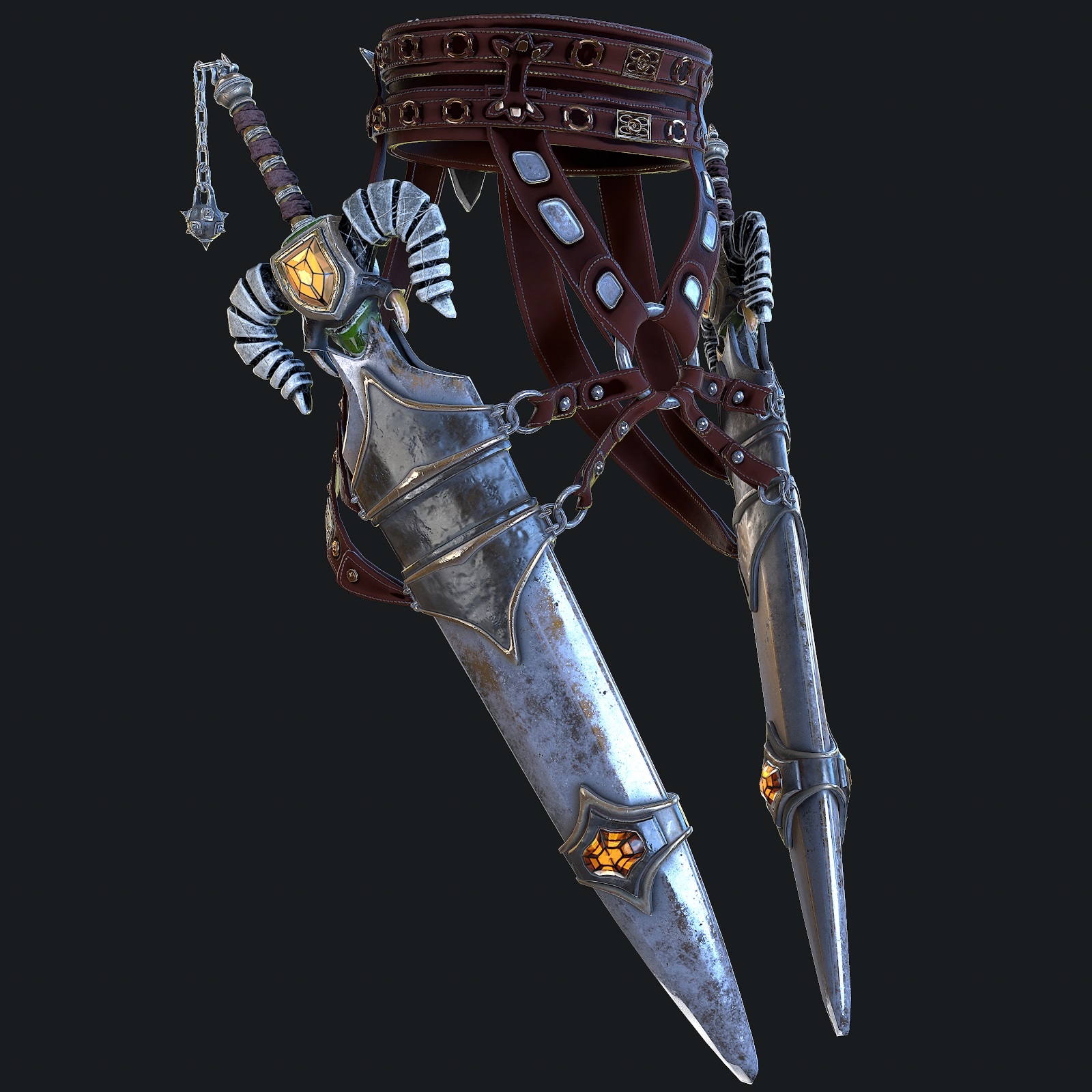 Fantasy swords scabbard modeled 3D model - TurboSquid 1644739