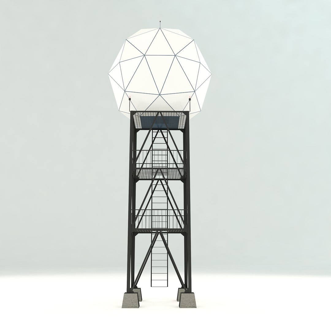 Weather radar tower 3D - TurboSquid 1644778