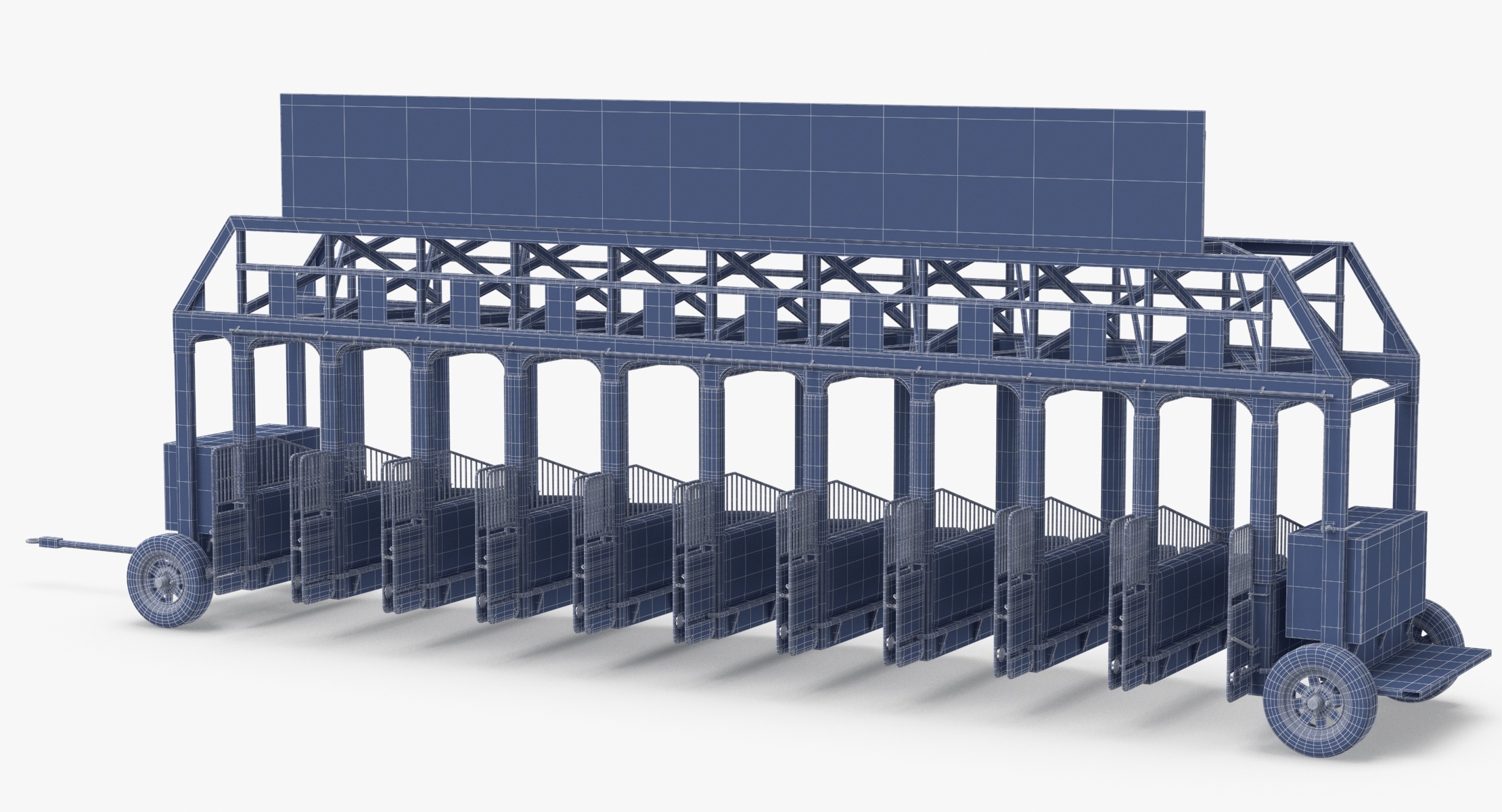 Horse racing starting gates 3D model - TurboSquid 1645174
