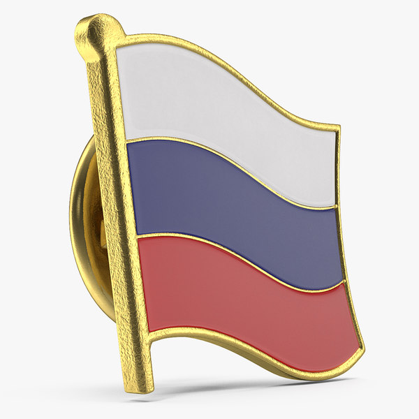 3D model russian federation lapel pin - TurboSquid 1645319