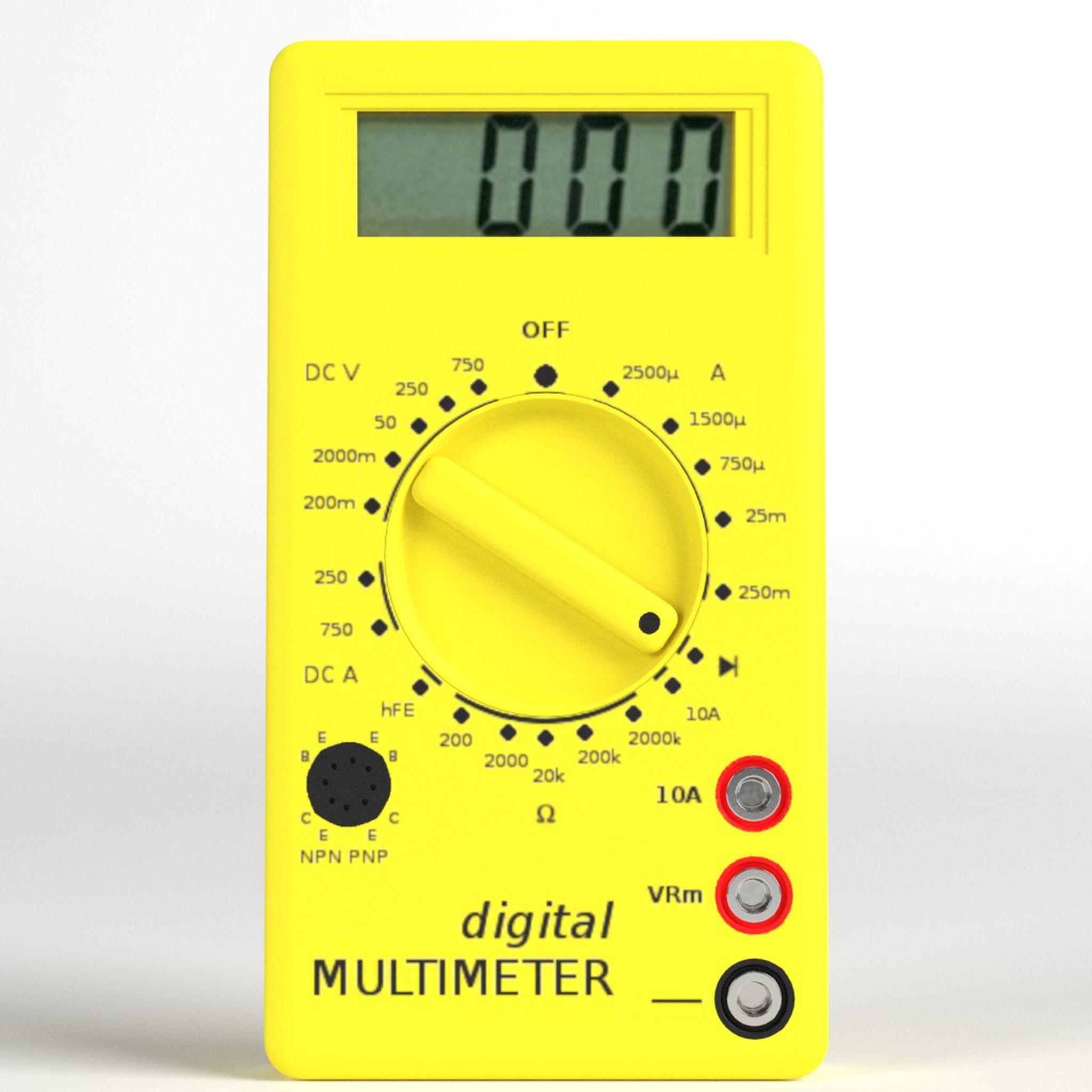 digital multimeter meters 3d model