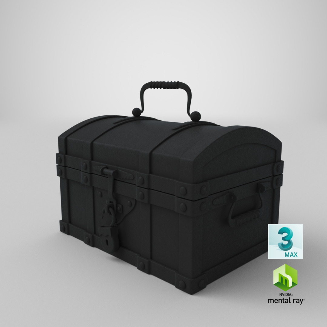 3d chest metal model