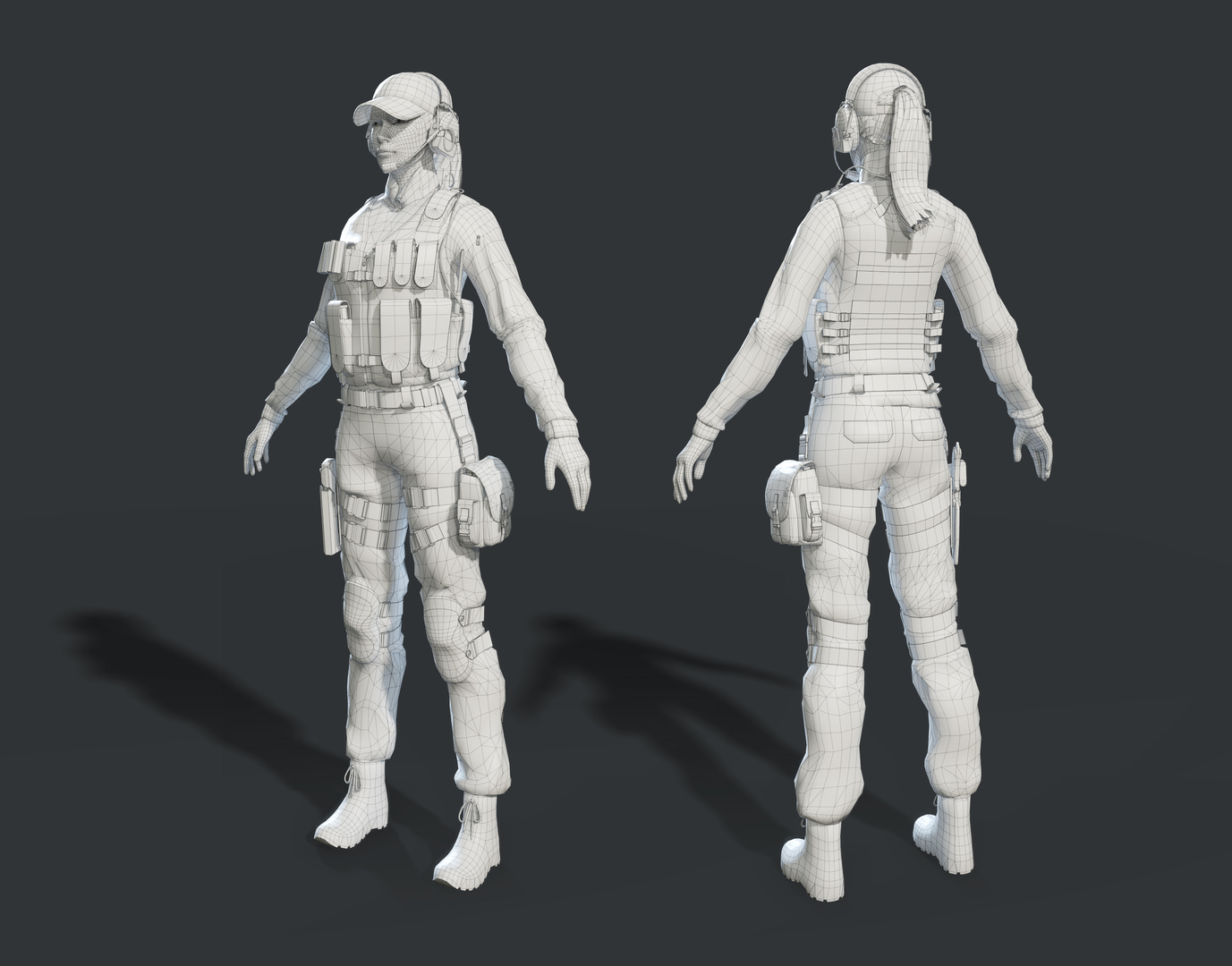 3D army girl - TurboSquid 1646348
