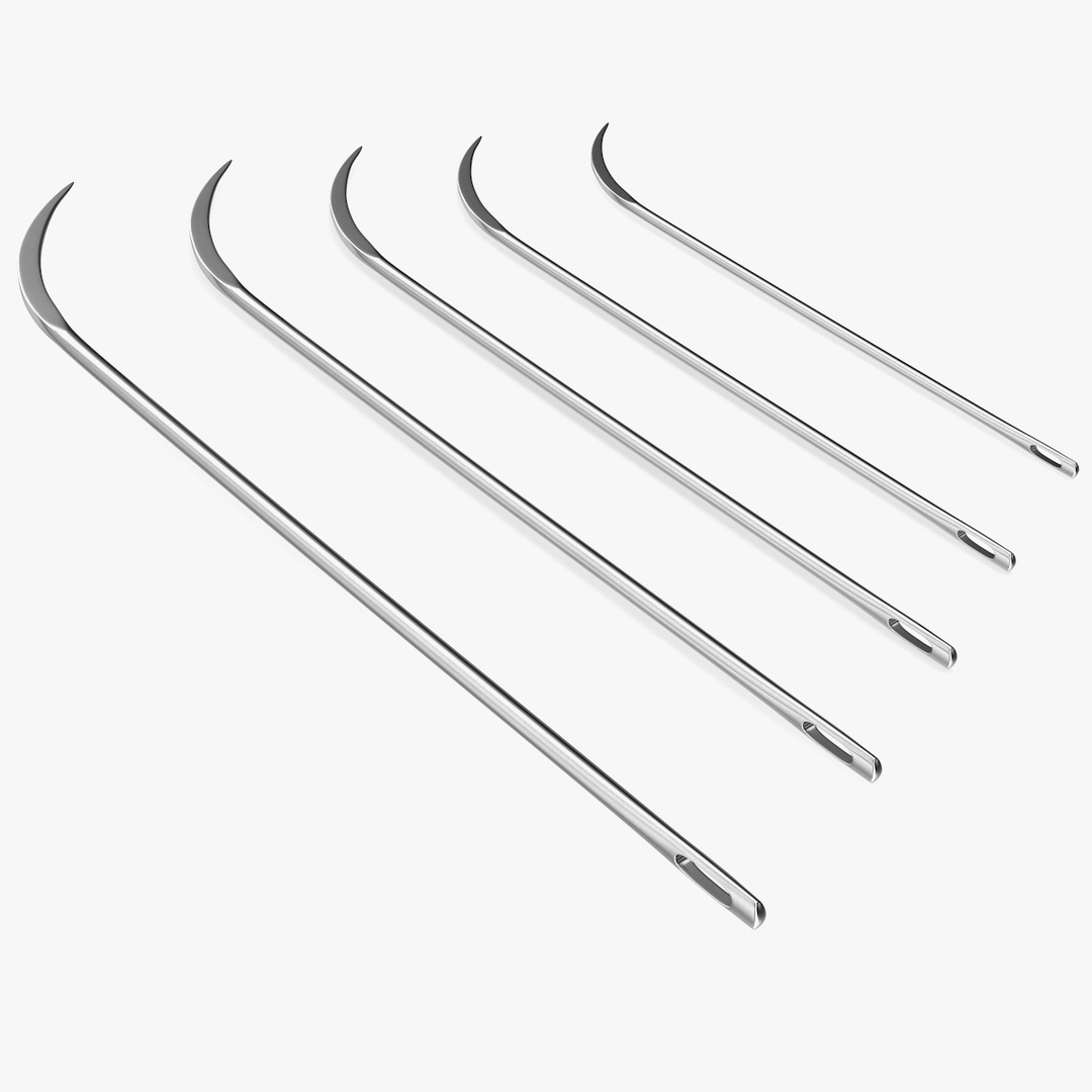 Half Curved Cutting Edge Surgeon Needles Set Modelo 3D - TurboSquid 1647012