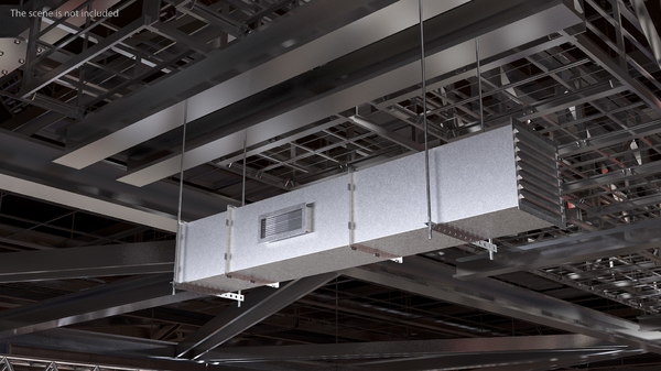 Ventilation shaft square components 3D model - TurboSquid 1647420