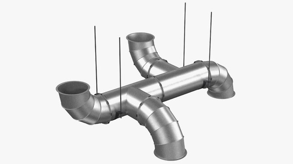 Air ventilation pipe systems 3D model - TurboSquid 1646485