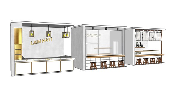 SketchUp Booth Models | TurboSquid