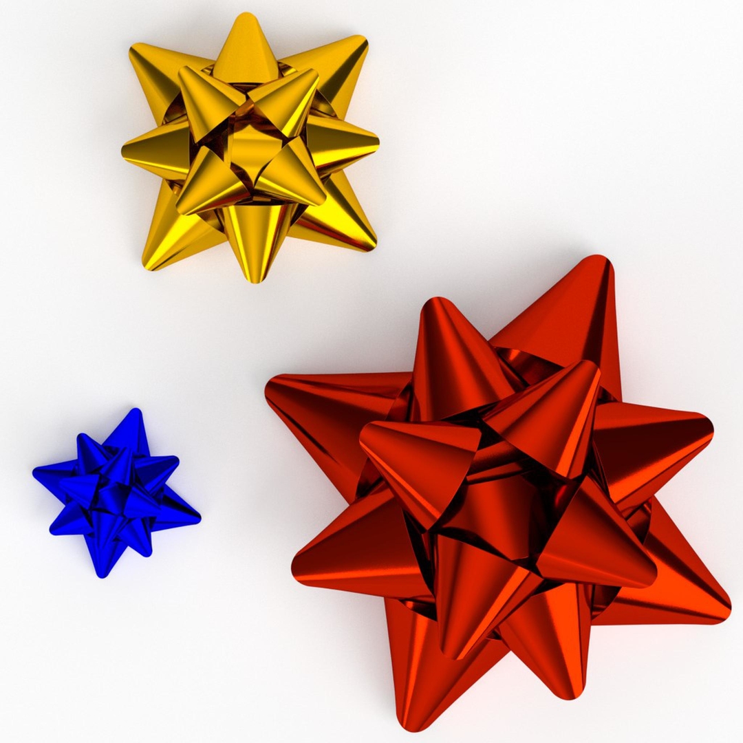 3D star bow ribbon - TurboSquid 1235033