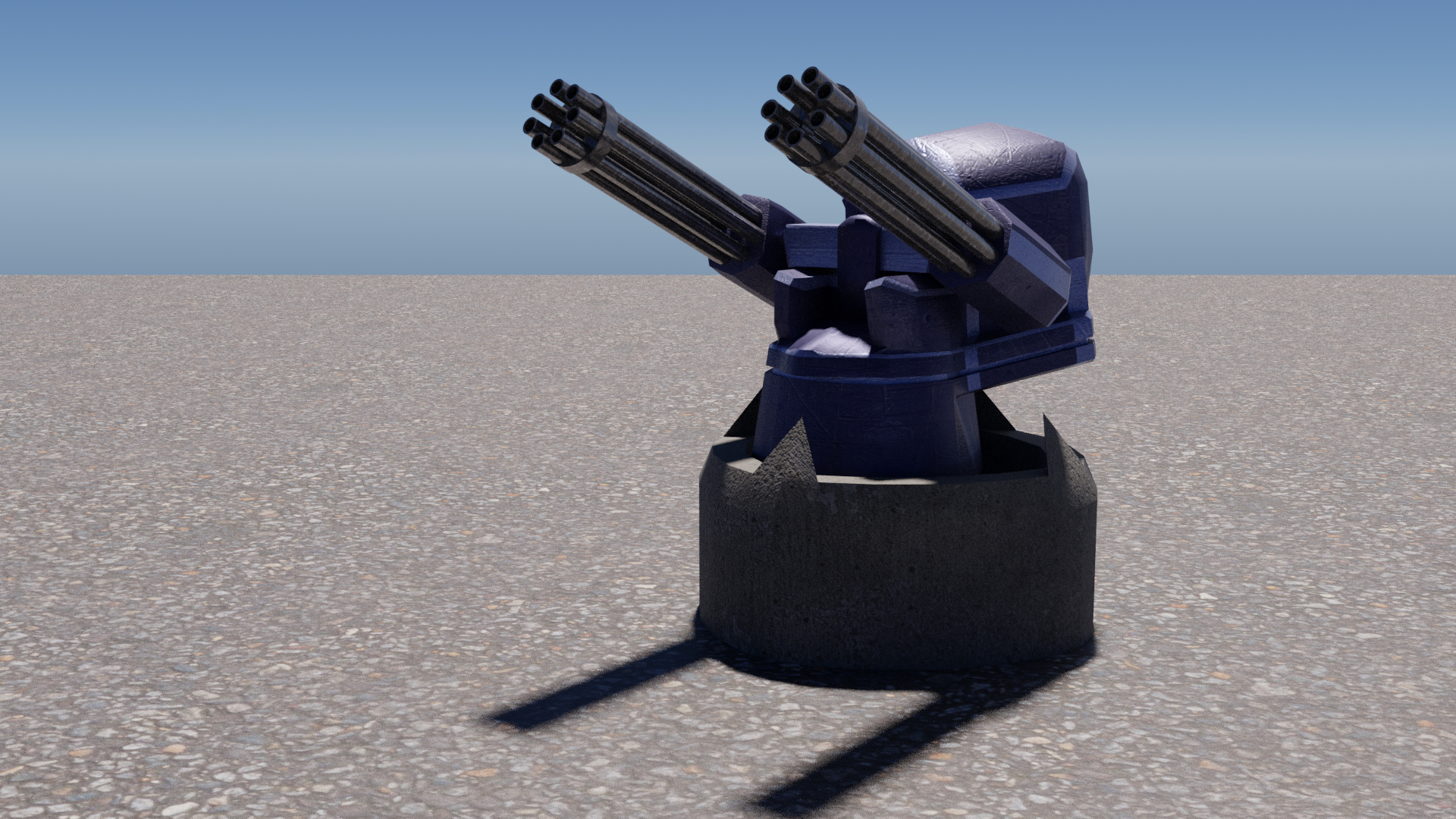 modèle 3D de Dual Gatling Turret - TurboSquid 1647304