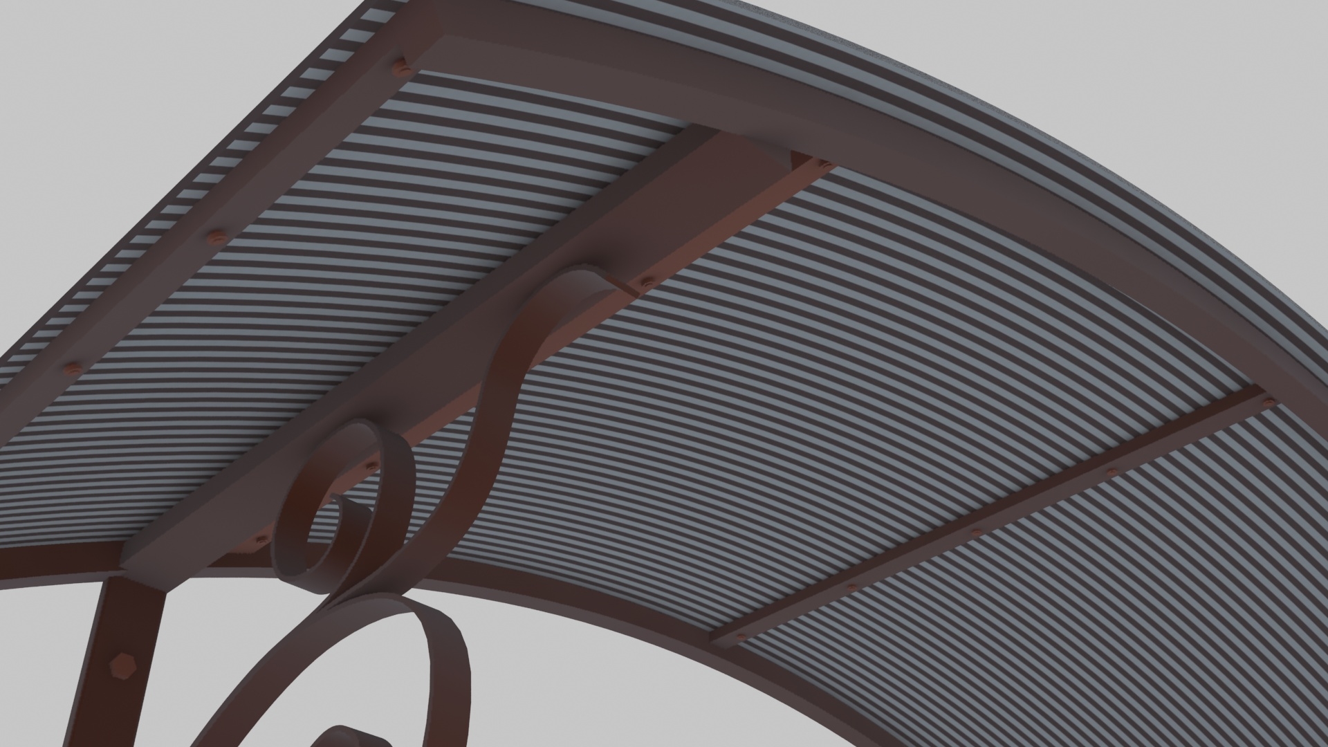 Wrought iron canopy 2 3D model - TurboSquid 1647241