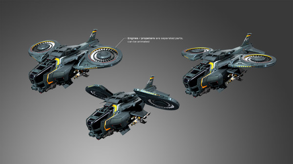 Sf - vtol dropship 3D - TurboSquid 1647456