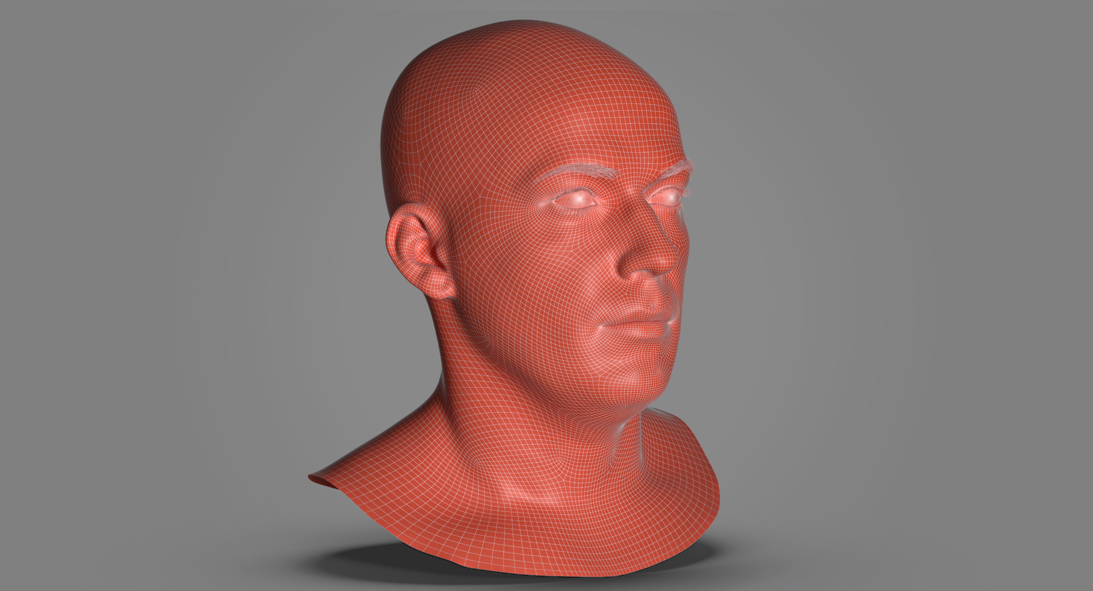modelo 3d PBR Marcus Real Human Head Levantador de cejas externo Ambos ...